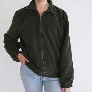 Sweaters | Vintage Carol Reed Zip Fleece Jacket Forest Green Gorpcore ...